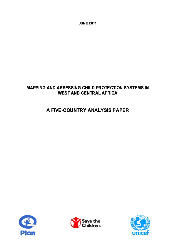 Mapping and assessing Child protection systems in West and Central Africa. A five-country ...